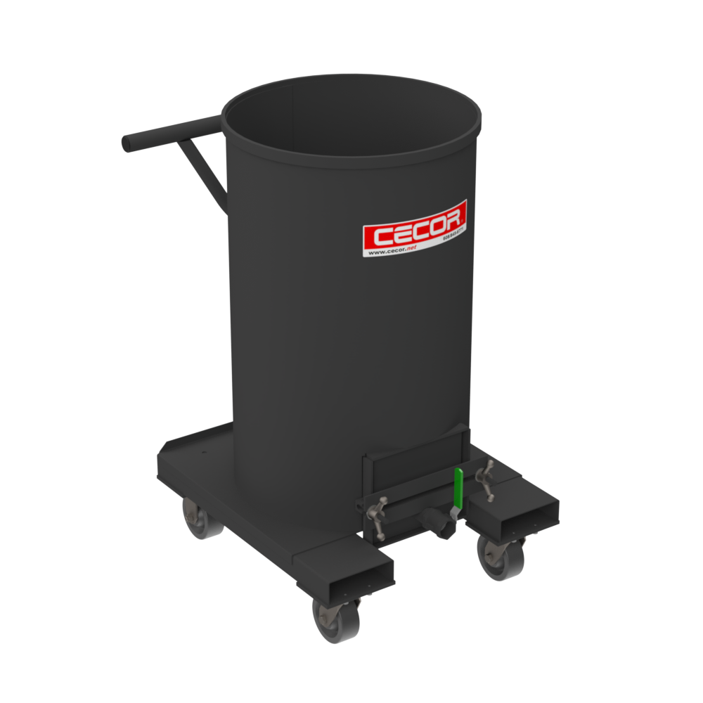 Mobile 55-Gal drum with Cleanout door - CECOR